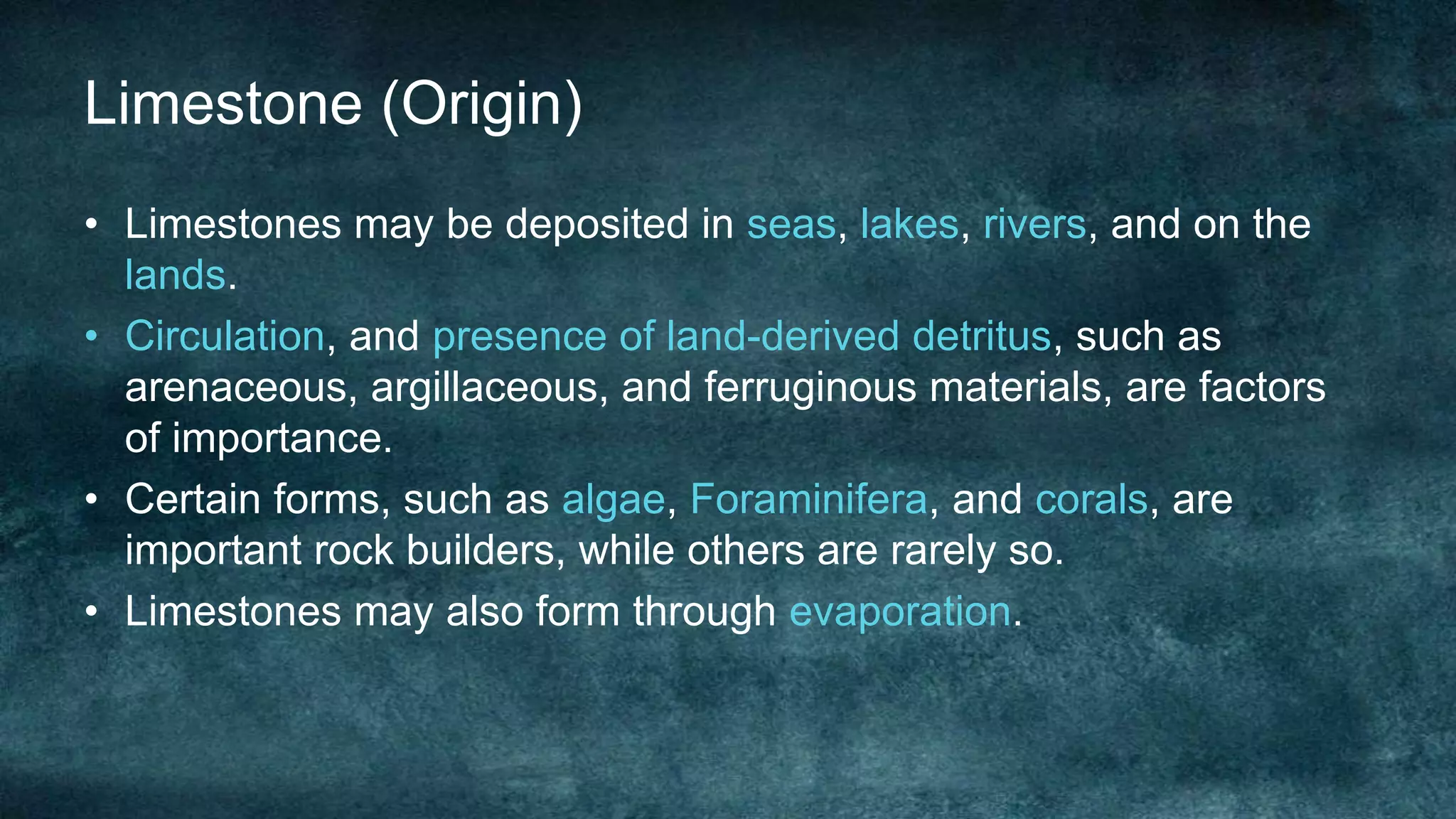 Non clastic sedimentary rocks | PPTX