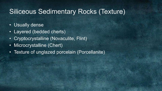 Non clastic sedimentary rocks | PPTX | Geology | Science