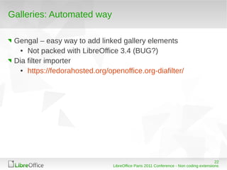 LibreOffice/OpenOffice.org - non coding extensions | PDF