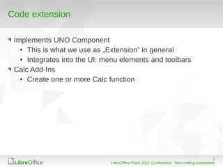 LibreOffice/OpenOffice.org - non coding extensions | PDF