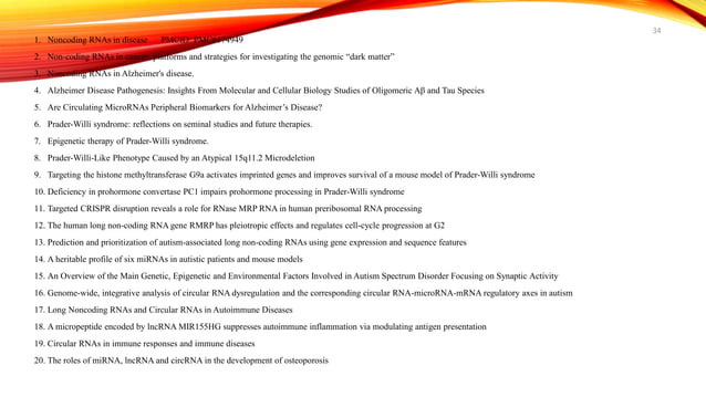 Non coding RNA & diseases | PPTX