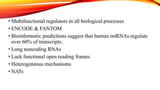 Non coding RNA & diseases | PPTX