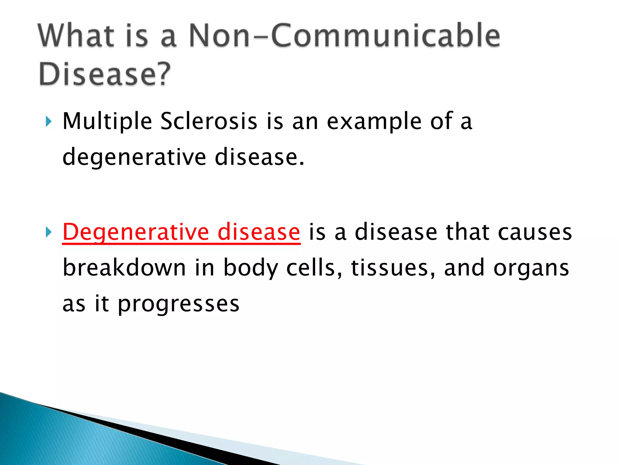 Non communicable diseases | PPT