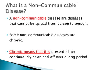 Non communicable diseases | PPT