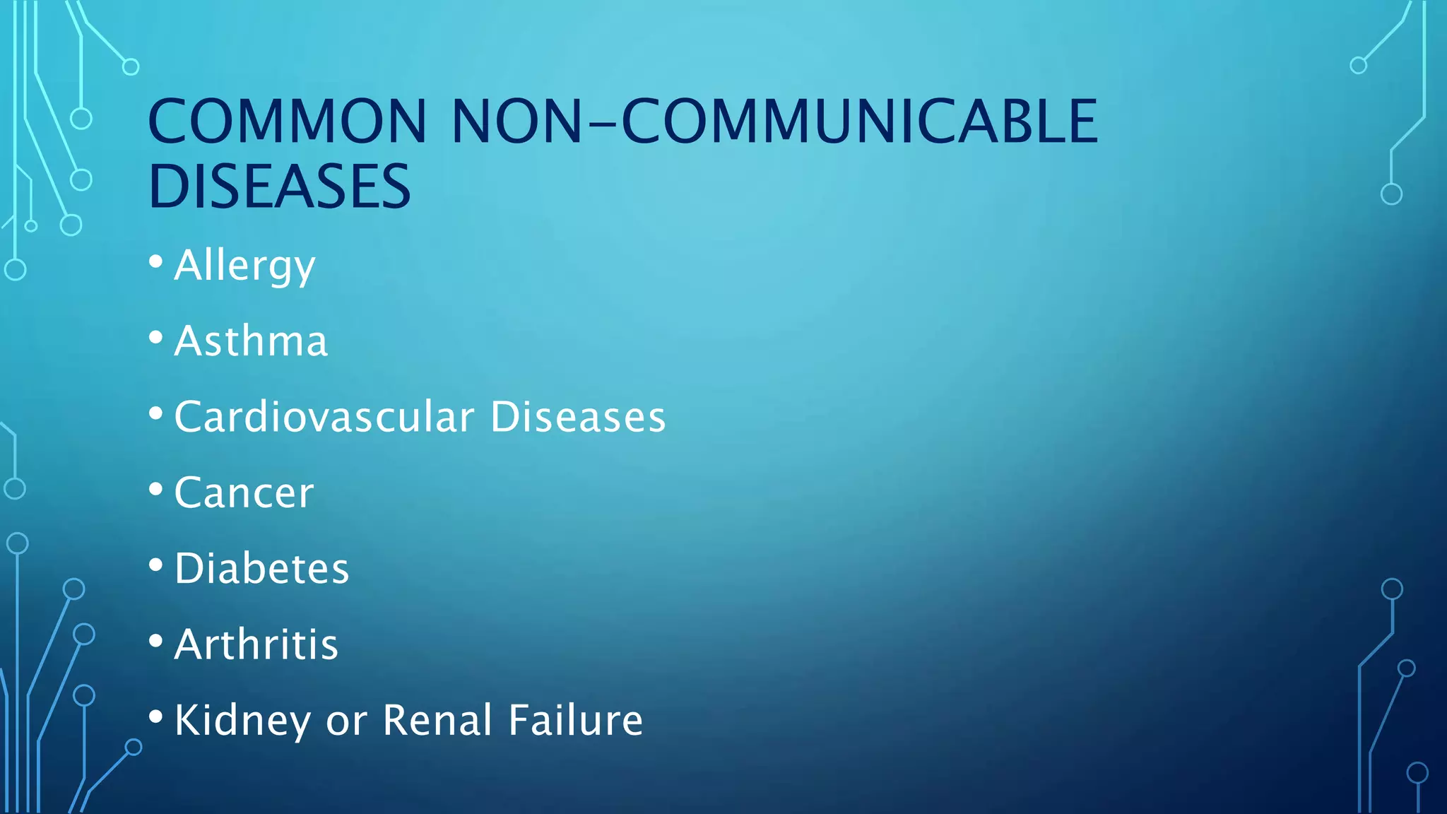 Non communicable diseases | PPTX