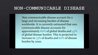 NON-COMMUNICABLE DISEASES 1ST QUARTER LESSON | PPT