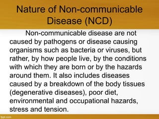 NON-COMMUNICABLE DISEASES.pptx........... | PPT