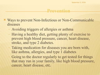 non-communicable diseases- for health related students | PPTX