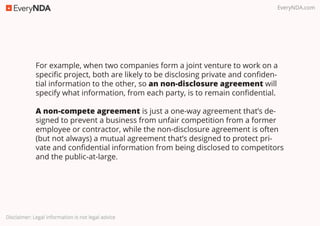 Non-compete vs. Non-disclosure | PDF