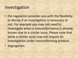 Non confirming product according to food Authority | PPTX