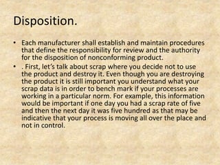 Non confirming product according to food Authority | PPTX