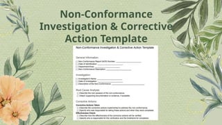 Sample Non-Conformance Investigation & Corrective Action Template.pptx