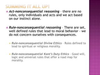 Non Consequential Reasoning | PPTX