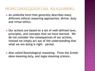 Non Consequential Reasoning | PPTX