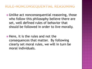 Non Consequential Reasoning | PPTX