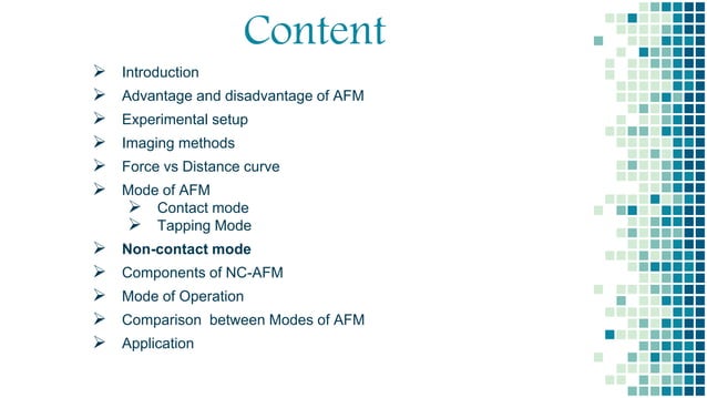 Non contact mode (AFM) | PPTX