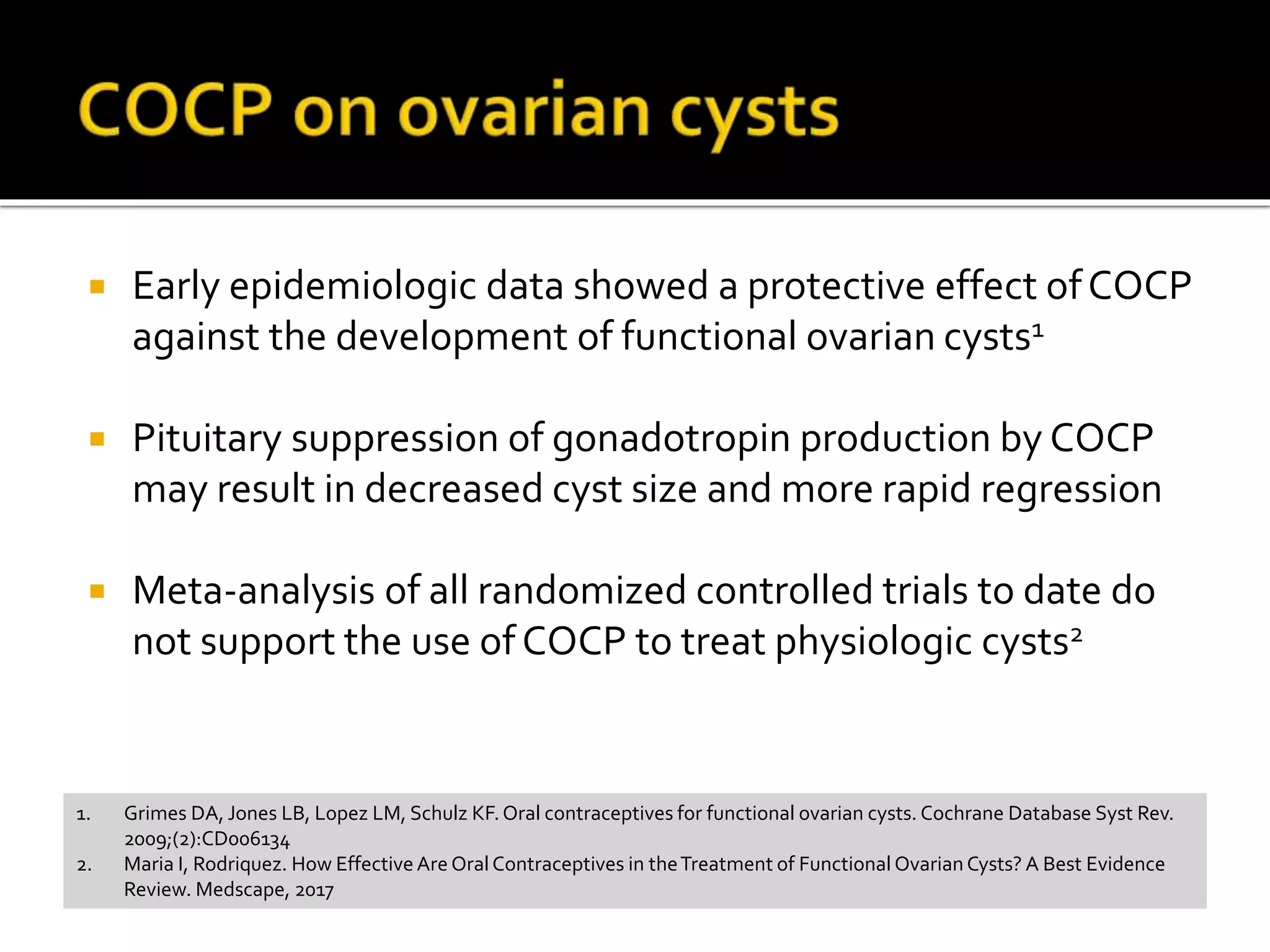 Non-contraceptive Benefits of COCP | PPTX