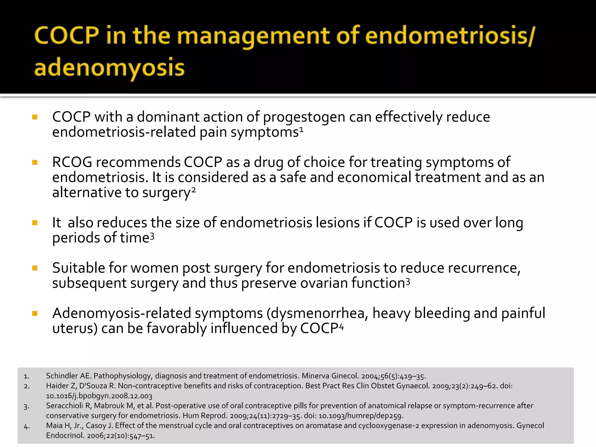 Non-contraceptive Benefits of COCP | PPTX
