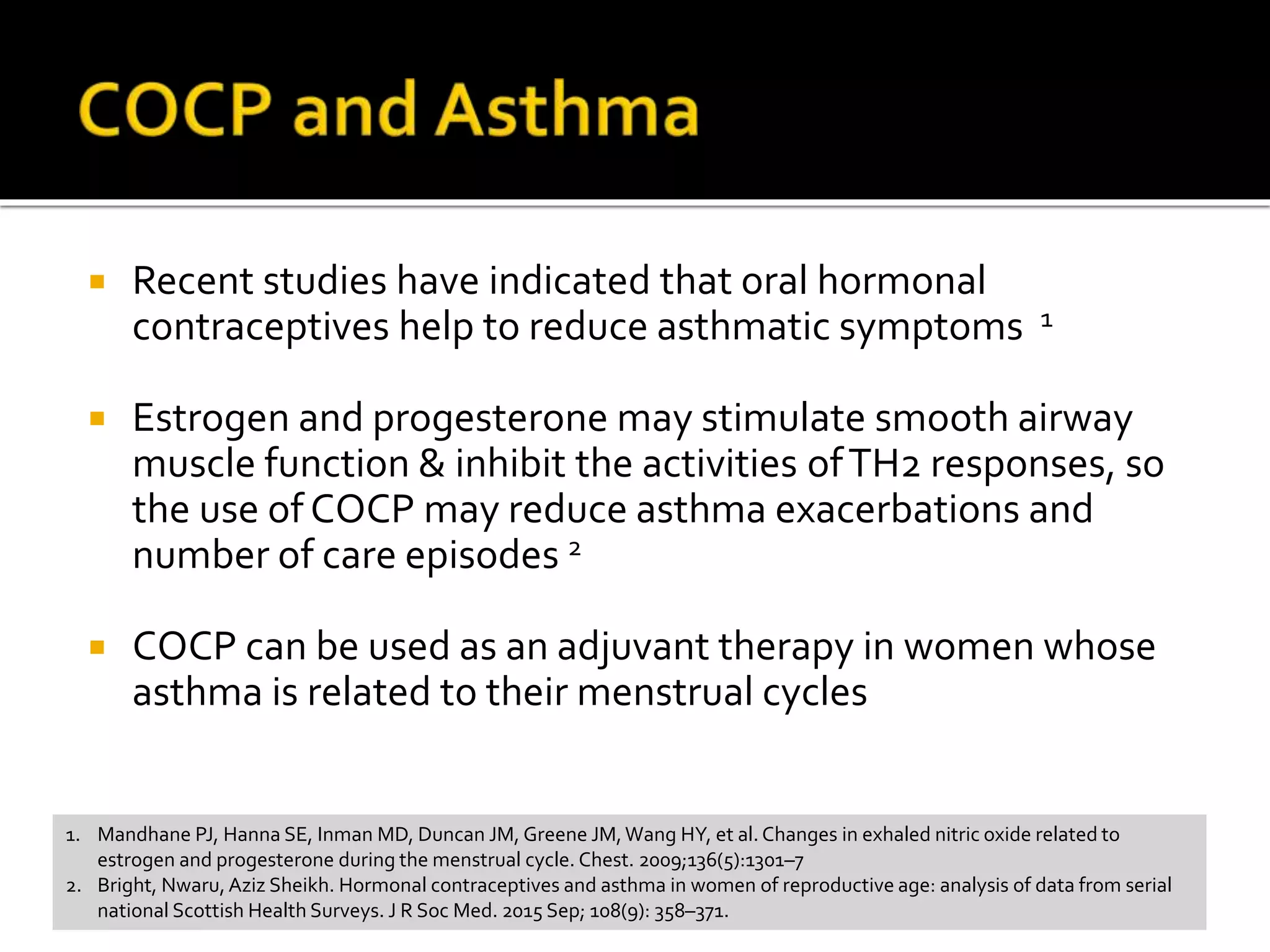 Non-contraceptive Benefits of COCP | PPTX