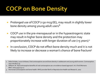 Non-contraceptive Benefits of COCP | PPTX