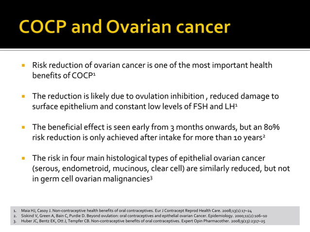 Non-contraceptive Benefits of COCP | PPTX