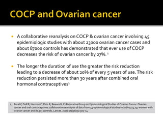 Non-contraceptive Benefits of COCP | PPTX