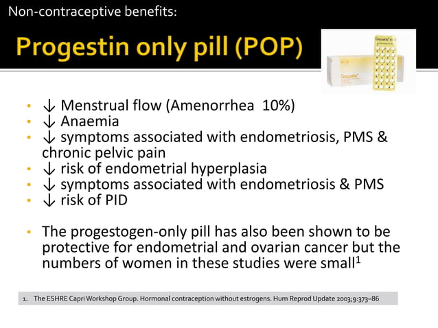 Non-contraceptive Benefits of COCP | PPTX