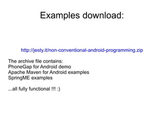 Non Conventional Android Programming En | PPT