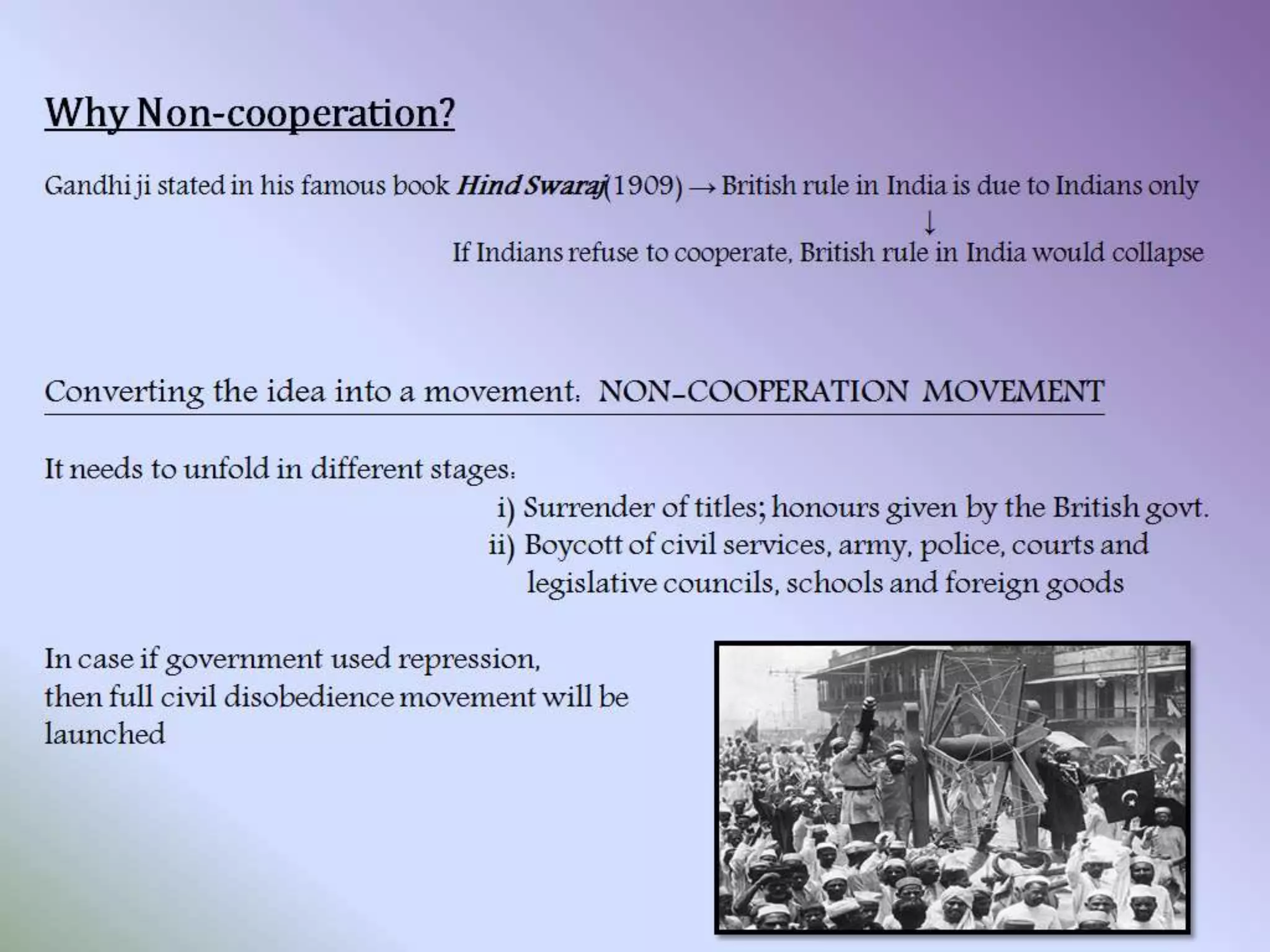 Why Non cooperation? class 10th (ssc) | PPTX