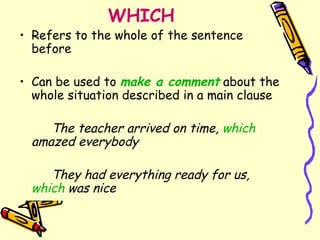 Non Defining Clauses | PPT