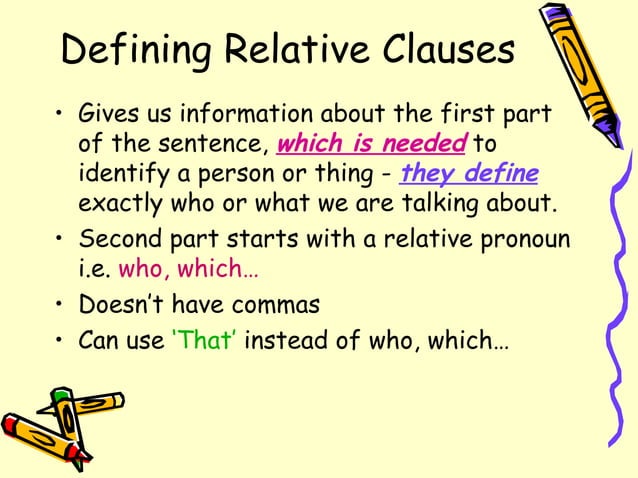 Non Defining Clauses | PPT