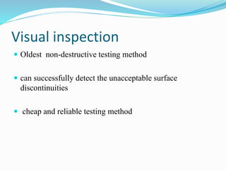 Non destructive testing in civil engineering | PPTX