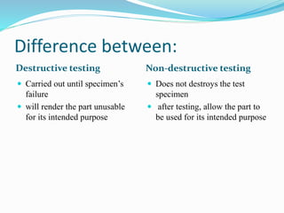 Non destructive testing in civil engineering | PPT