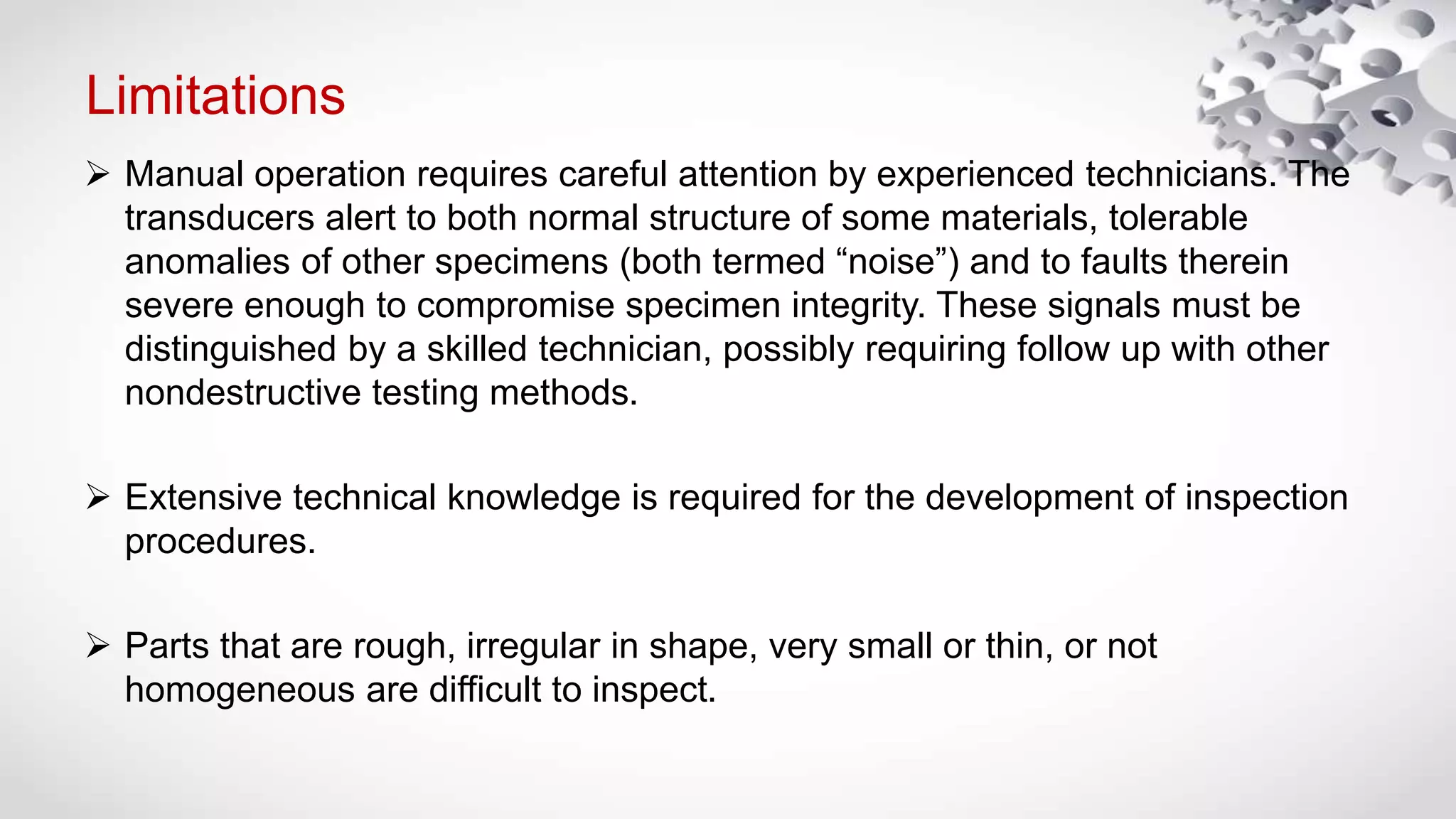 Non destructive testing methods | PPTX
