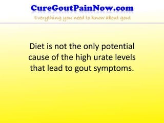 Non diet gout factors | PPTX | Digestive Disorders | Diseases and ...