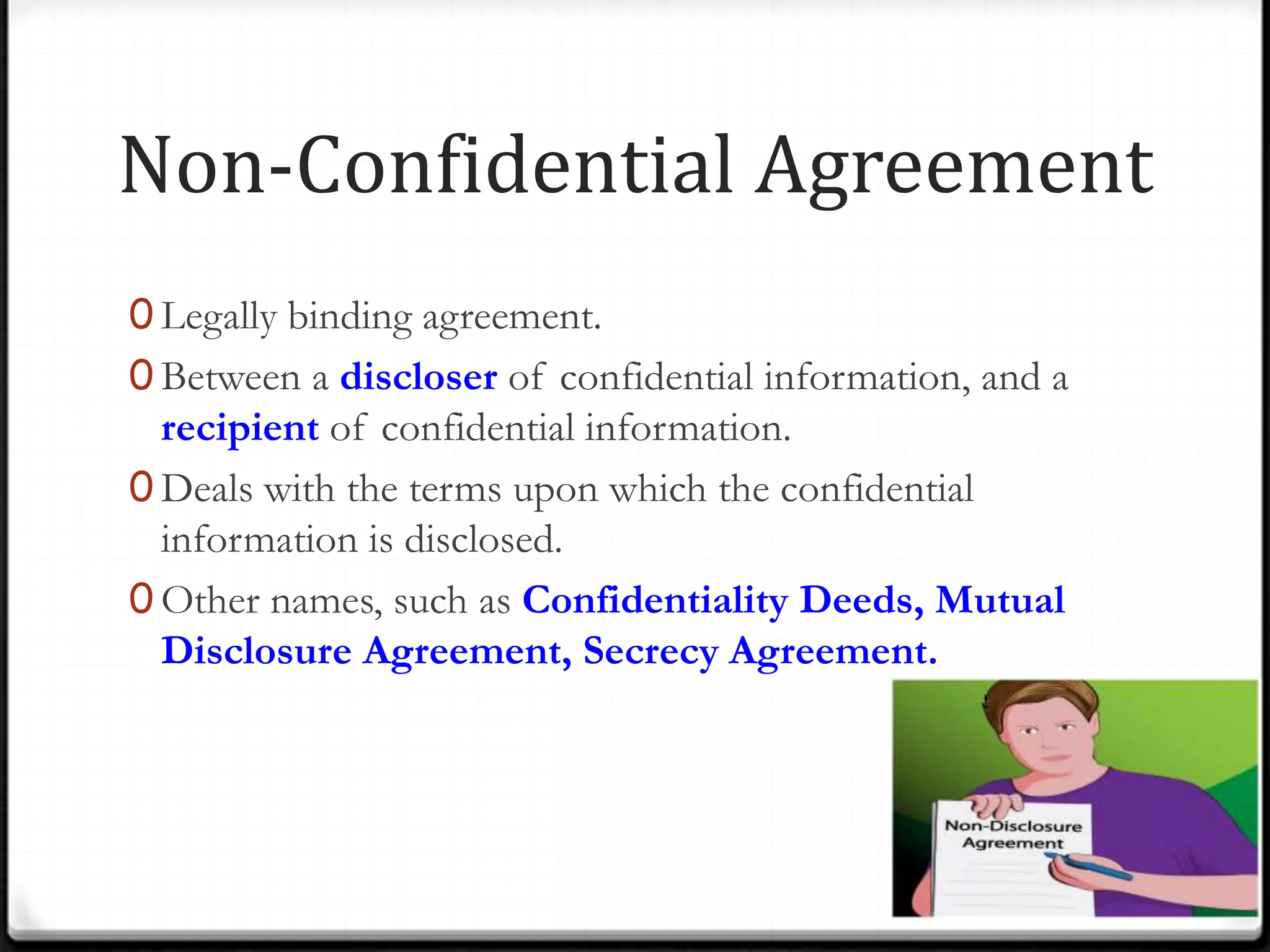 Non disclosure agreement | PPTX