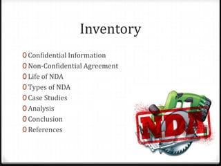 Non disclosure agreement | PPTX