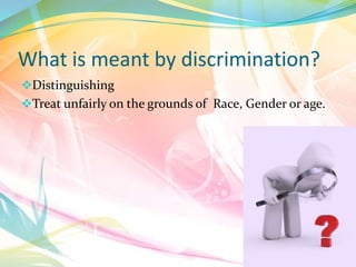 Non discriminatory in writing | PPTX