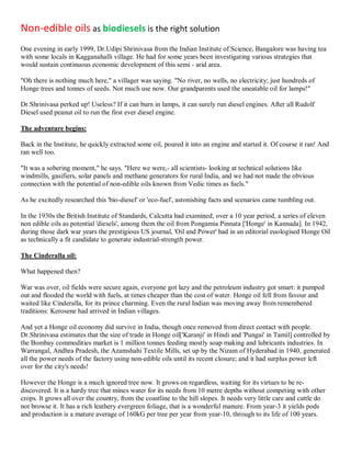 Non-Edible Oils as BioDiesels is the Right Solution | PDF | Gasoline ...