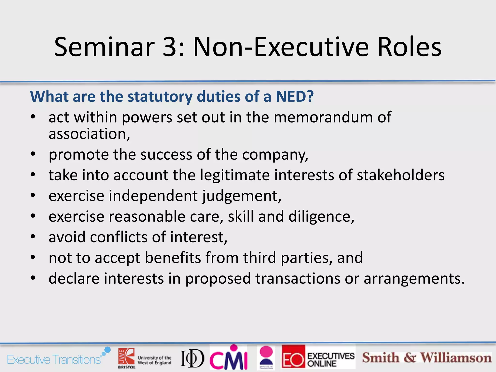 Non executive roles | PPTX