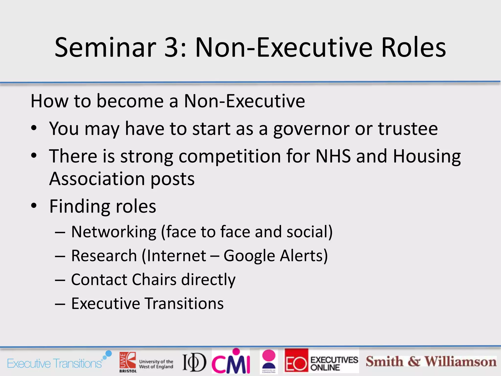 Non executive roles | PPTX