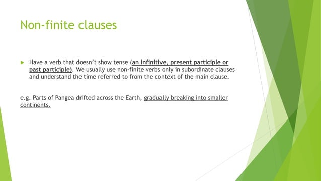 Non-finite clauses | PPTX