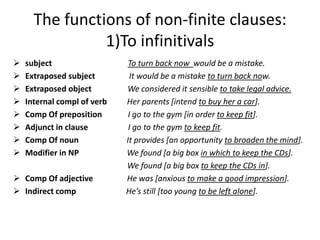 Non finite clauses and clauses without verbs chapter 13 | PPTX