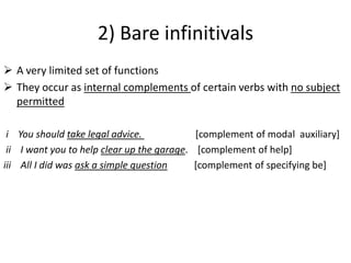 Non finite clauses and clauses without verbs chapter 13 | PPTX