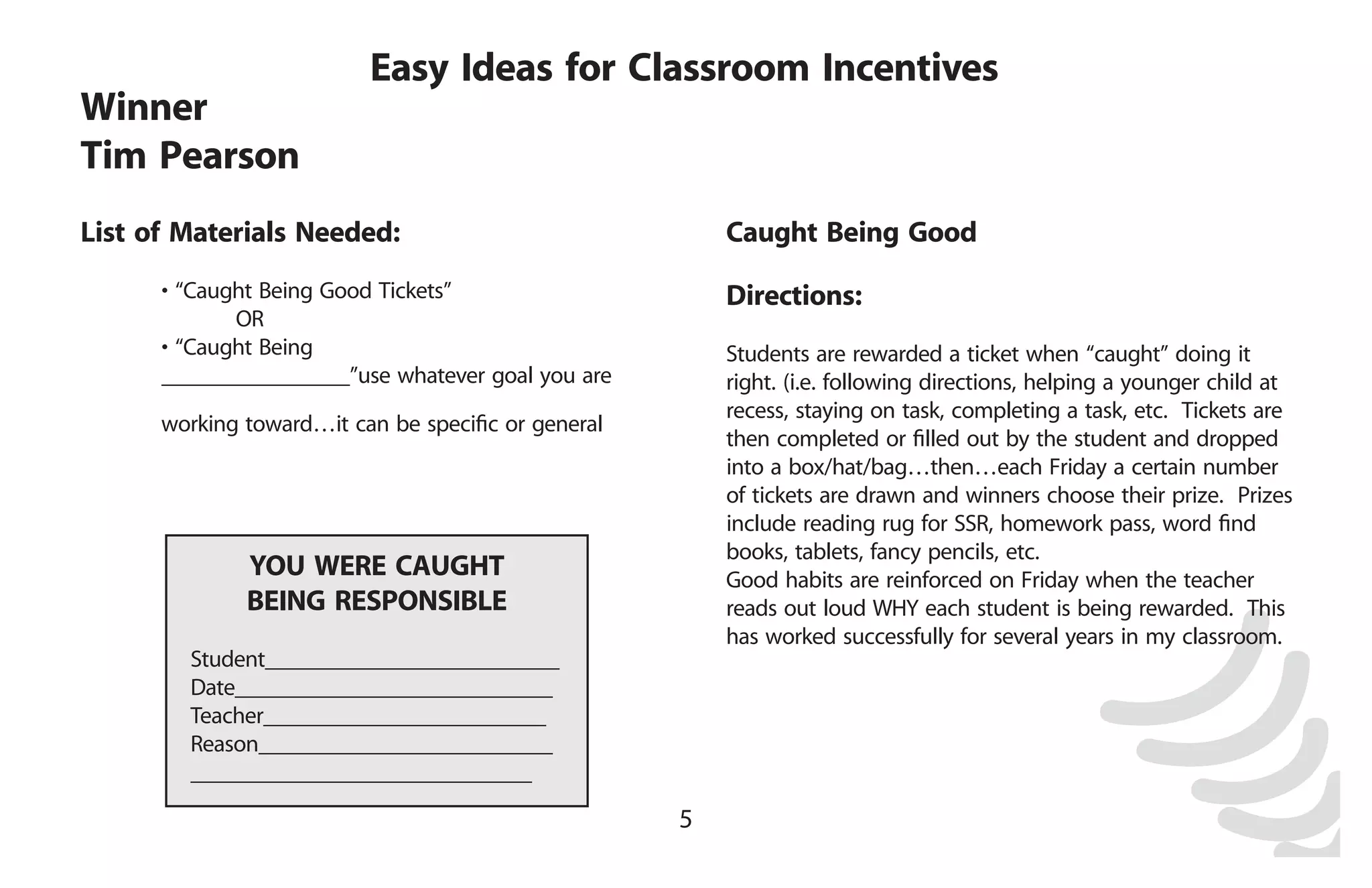 Non food Incentives and Rewards to Use in the Classroom | PPT