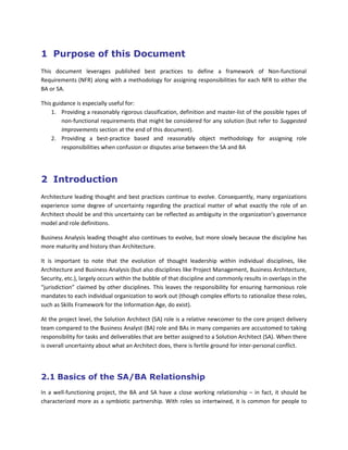 Non functional requirements framework | DOC