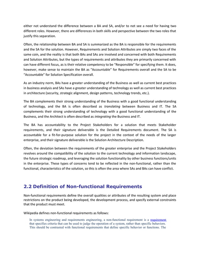 Non functional requirements framework | DOC