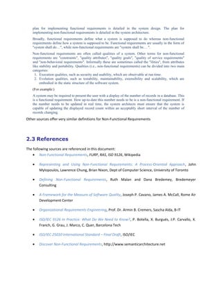 Non functional requirements framework | DOC