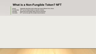 Non-Fungible Token (NFT).pptx | Technology & Computing