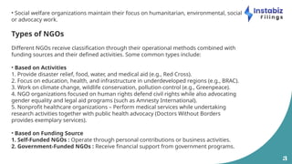Non-Governmental Organizations (NGO): Impact and Importance | PPTX